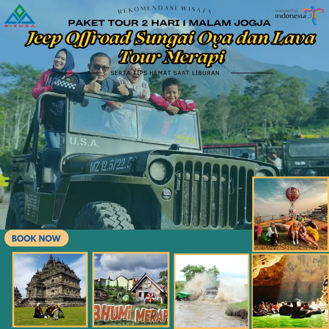 Paket Tour Jogja 2 Hari 1 Malam Jeep Sungai Oyo dan Jeep Merapi ...